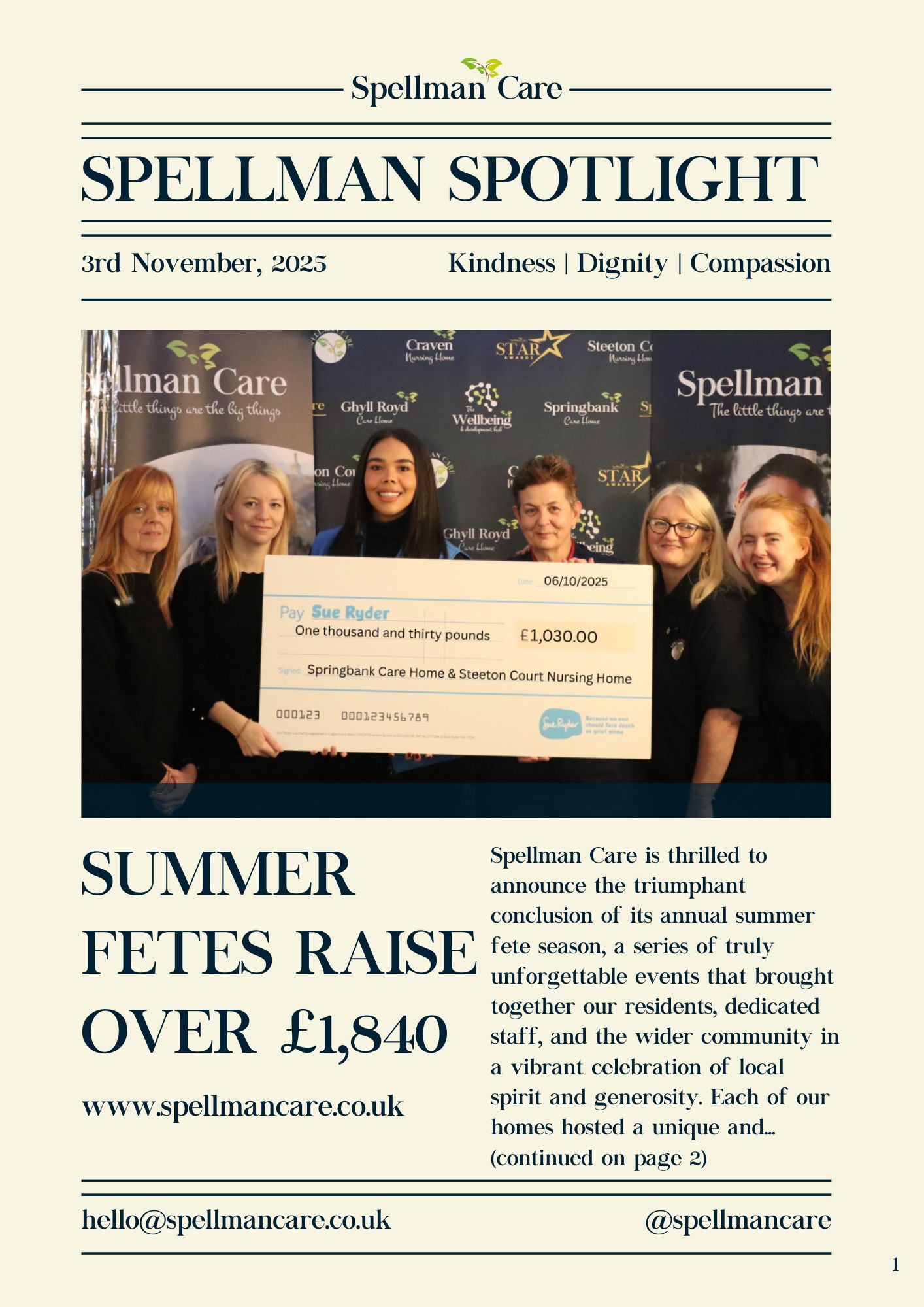 3rd November 2025 - Spellman Care
